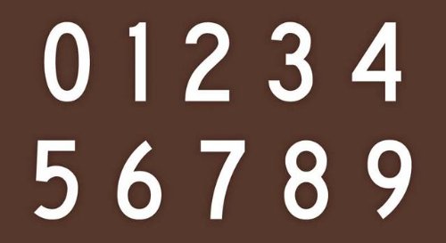 3290, 2"C 100 Pack Number Set (10 EA OF 0-9): Industrial Warning Signs ...