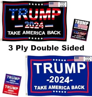 Amazon.com : Trump 2024 Flags 3x5 Outdoor Made in USA-Double Sided 3 ...