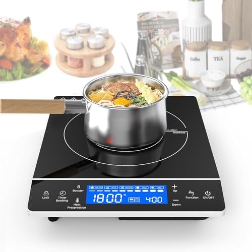 Amazon.com: AAOBOSI Portable Induction Cooktop,1800W Induction Cooker ...