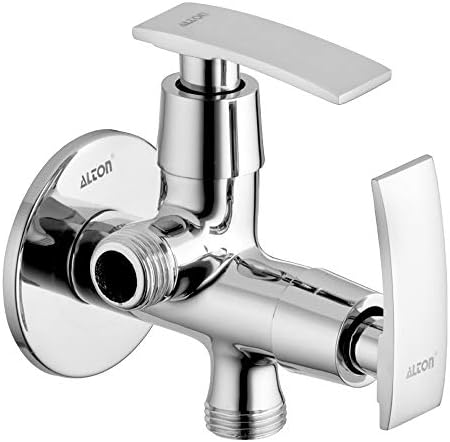 ALTON GRC3730 Brass 2-IN-1 Angle Valve With Wall Flange, Chrome Finish ...