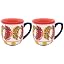 LESSER & PAVEY Flower Mugs Set of 2 Embossed Elements Tea and Coffee ...