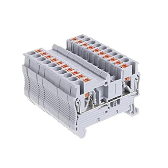 10pcs/Set PT 2.5 Push-in Din Rail Mounted Terminal Blocks Spring ...
