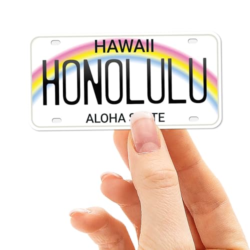 Amazon.com: Hawaii Bumper Stickers for Car with 12 Hawaiian Cities ...