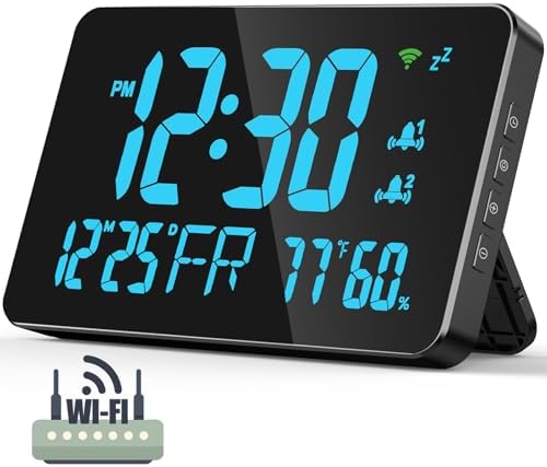 Amazon.com: JXJHOVV WiFi Clock, Atomic Clock, Automatic Time ...