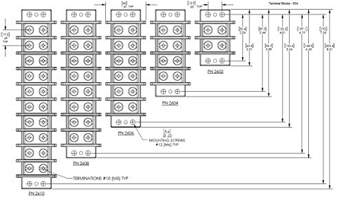 Snapklik.com : 2604 4 Circuit 65A Terminal Block