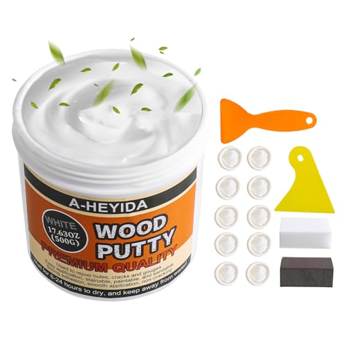 Snapklik.com : White Wood Filler - Wood Filler Putty Repair Kit, 17.63 ...