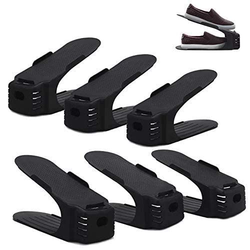 GRAB IT Plastic Shoe Slots Organizer Space Saver Double Deck Shoe Rack ...