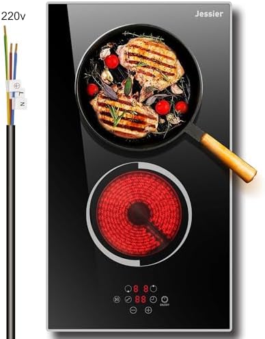 Amazon.com: Jessier 2 Burner Electric Cooktop - 12 Inch Plug in ...