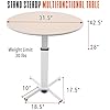 Amazon.com: Stand Steady Adjustable Height Round Table - Ergonomic Sit ...