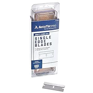 AccuTec Pro Single Edge Aluminum Backed Razor Blades - 100-Pack - .009 ...