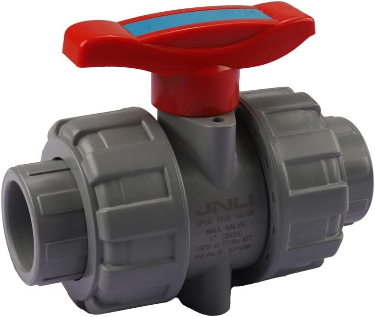 TOMEEX Válvula de bola de PVC True Union de 1 pulgada (DN25) con puerto completo, NPT F1970 ...