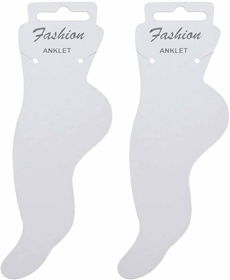 Amazon.com: 100 Pcs White Anklet Display Cards Blank Cardboard Jewelry ...