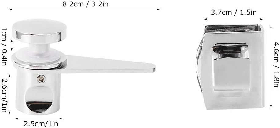 Stainless Steel 304 Door Latch Household Bathroom Shower Room Glass ...