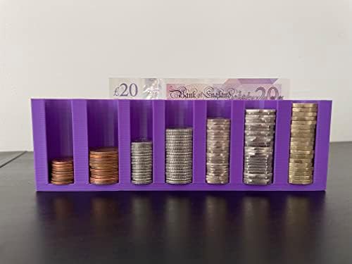 Coin Cash Note Money Organiser Mini Storage Holder Sorter Savings Black ...