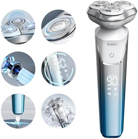 Amazon.com: Men's Shaver Electric Rotary Razor 3D Floating Cutter Head ...