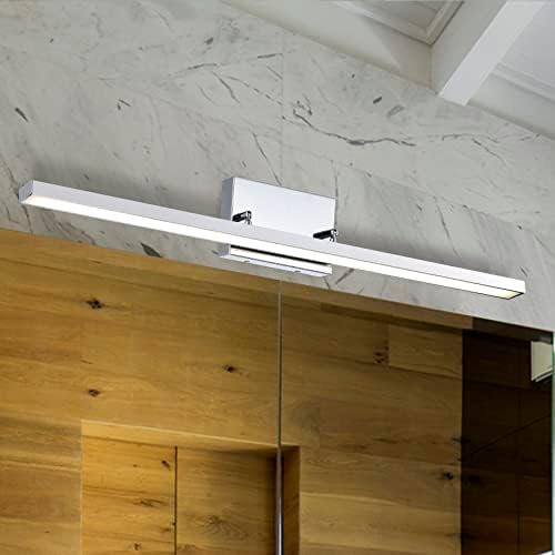 34-inch Polished Chrome Modern Adjustable Vanity Light, LED Bathroom ...