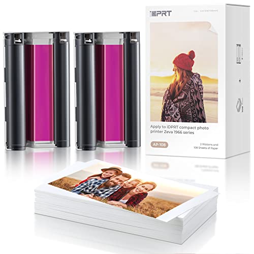 Snapklik.com : 4 X 6 Photo Print Paper & Ribbon, 2 Ribbon & 108 Sheets ...