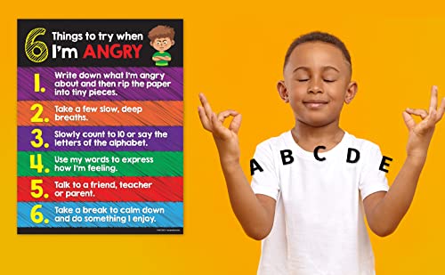 Snapklik.com : Anger Management Poster For Kids - Laminated, 17 X 22 ...
