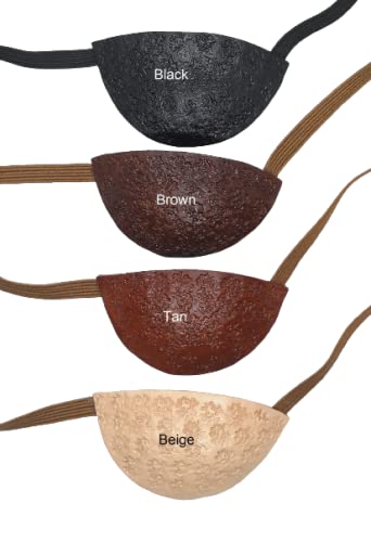 Amazon.com: Handmade Black Brown Tan Real Leather Eye Patch Eyepatch ...