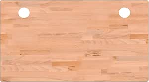 vidaXL Solid Beech Wood Desk Top, Floating Shelf Wall Dining Table with ...