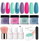 Amazon.com: AZUREBEAUTY 170Pcs Dip Powder Nail Kit Starter 36 Colors ...