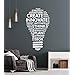 Amazon.com: Vinyl Wall Decal Lightbulb Inspire Words Business Office ...