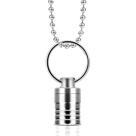 Amazon.com: Mini Pill Fob, Opret Titanium Pill Holder with Keychain ...