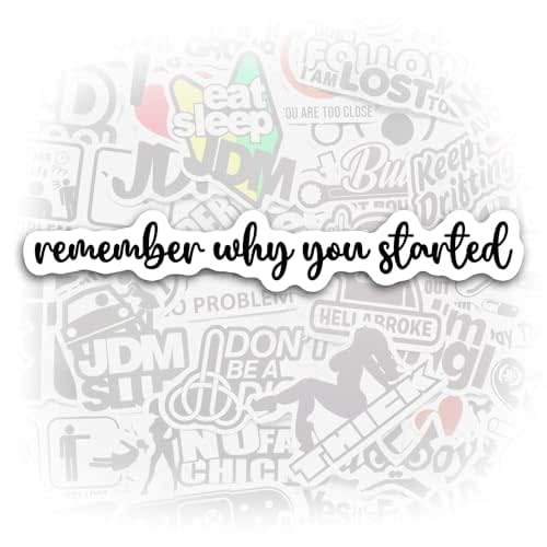 Amazon.com: Remember Why You Started Motivational Laptop Stickers Funny ...