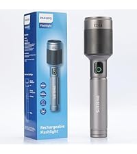 PHILIPS Portable Torch Light, 910LM Rechargeable LED Flashlight with 3 ...