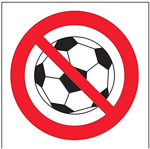 V Safety No Ball Games Prohibition Sign - 100mm x 100mm - 1mm Rigid ...