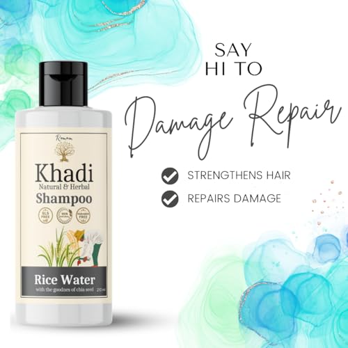 Khadi Rice Water & Chia Seed Natural Shampoo | Damage Repair ...
