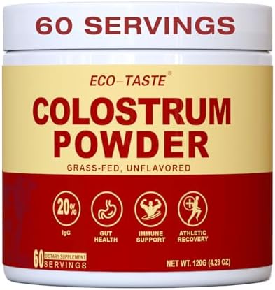 Amazon.com: ECO-TASTE Colostrum Powder | 20% IgG Concentrated Pure ...