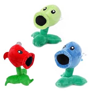 Suyudian 3 PCS PVZ Plant and Zombies Plush Plants Sets 1 2 Stuffed Soft ...