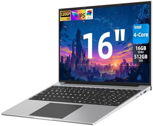 Amazon.com: jumper Laptop, 16GB RAM 512GB ROM, Laptops Computer with ...