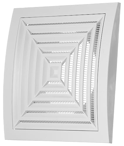 125mm | 5” White Plastic Ventilation Grille with Anti Insect Net ...