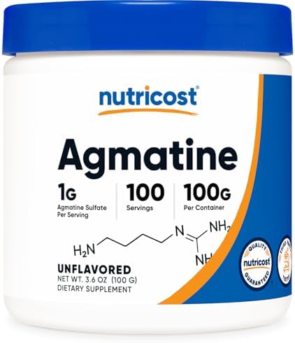 Amazon.com: Nutricost Agmatina 3.53 oz - Polvo de agmatina pura 100 ...