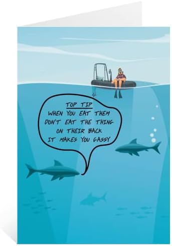 Happy Birthday 340 Greetings Card Funny Scuba Diving Joke For Him ...