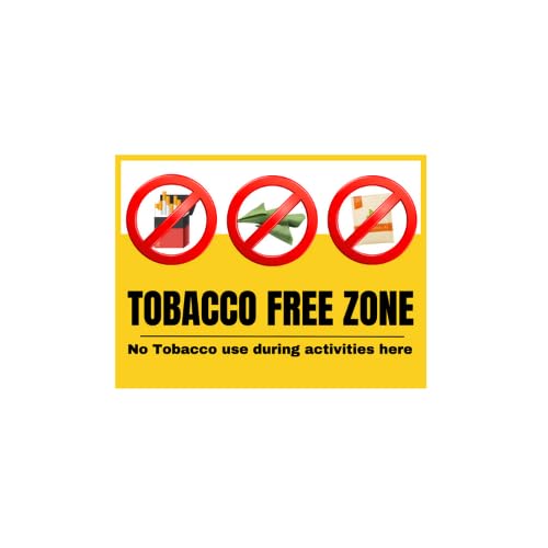 Tobacco-Free Zone PVC Signboard – 3mm Thick, Multicolour, Waterproof ...
