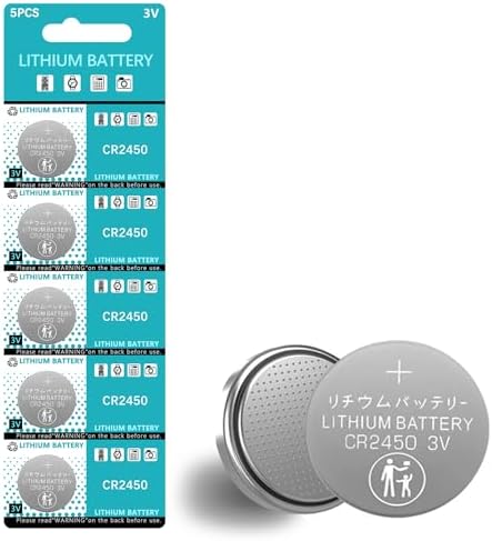 CR2450 5PC 3V Lithium Battery Coin Cell 3V Button Battery Long Lasting ...