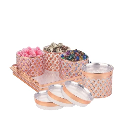 Porpoise Air tight Dry Fruit Container Tray Set with Lid & Serving Tray ...