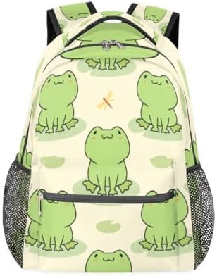 Amazon.com | JAVENPROEQT Cute Frog Casual School Backpack For Teen ...