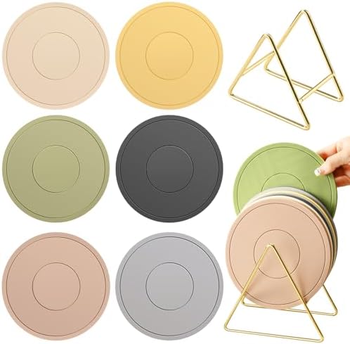 Amazon.com: Miscati Colorful Silicone Trivet Mats - 6 Heat Resistant ...