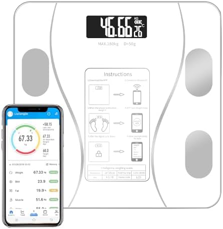 Bluetooth Digital Scale Body Weight Scale,Bathroom Smart Digital Weight ...