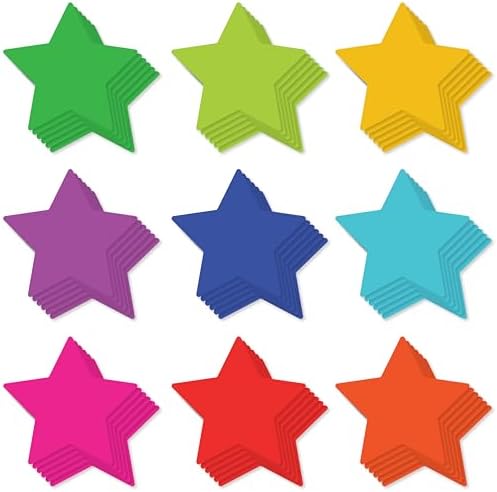 Amazon.com: 360 Assorted Color Paper Star Cut-Outs & Shapes - Accent ...