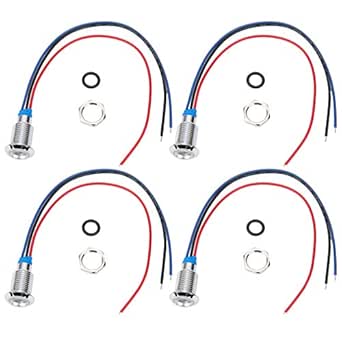 Round LEDs, 4 Sets Common Cathod Round LEDs, 10mm Pre ‑ Wired Dual ...