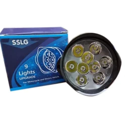 SSLG 9 Led Headlight for Bike pack of 2 : Amazon.in: Car & Motorbike