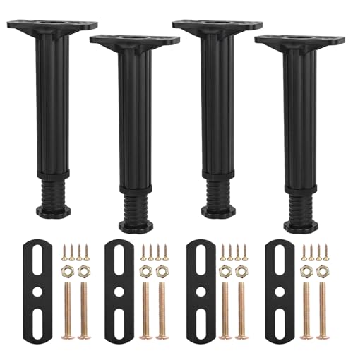 Riobby Bed Support Legs Adjustable Legs, Plastic Steel Furniture Foot ...