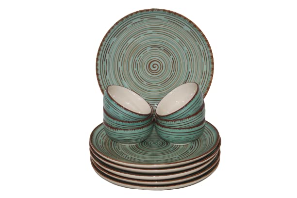 Buy VolCraft Ceramic Dinner Set Plates and Bowl Set,Pack of 12, 10 inch ...