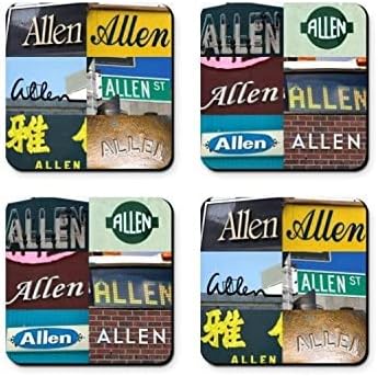 Amazon.com: Personalized Coasters featuring the name ALLEN in sign ...