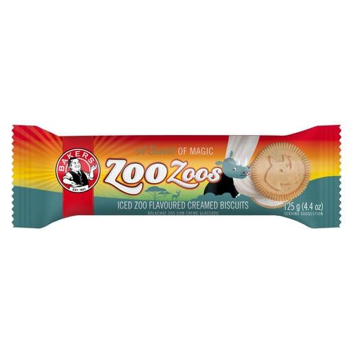 Amazon.com: Bakers - Zoo Zoos - Cream Biscuits - Iced Zoo 125g | 1 Pack ...
